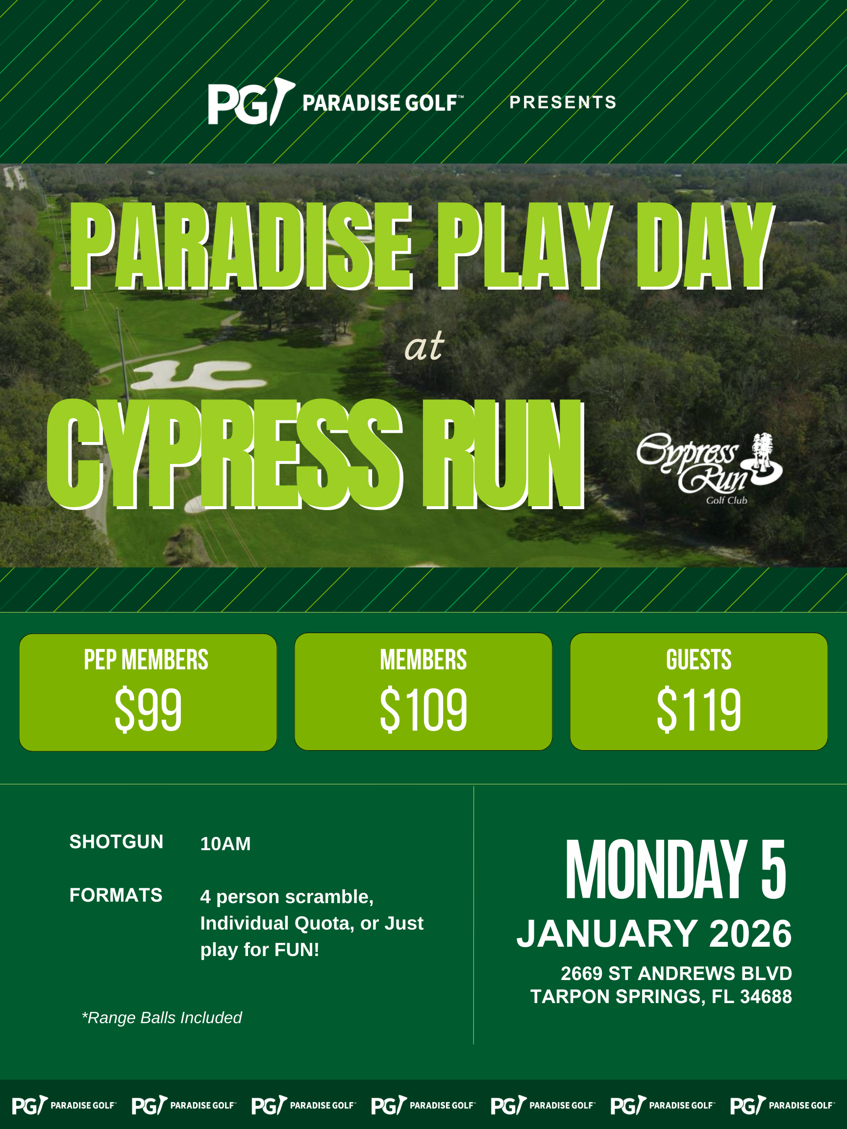 Cypress Run Paradise Play Day Event Monday Jan 5, 2026 – Paradise Golf ...